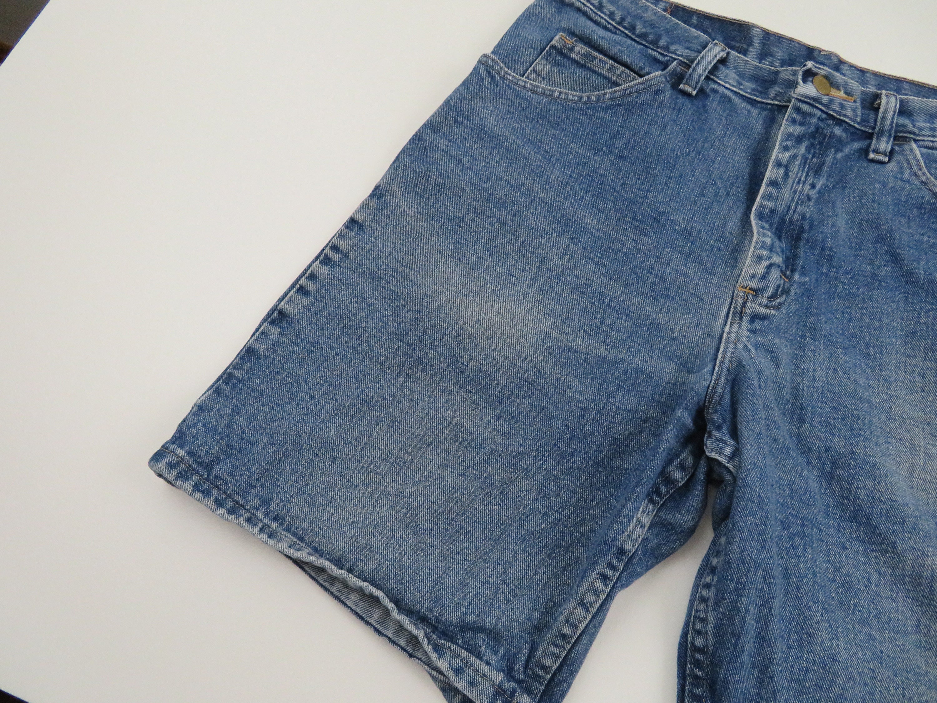 True Vintage 80s 90s Wrangler Mens Skater Jean Denim Shorts Size 33 ...
