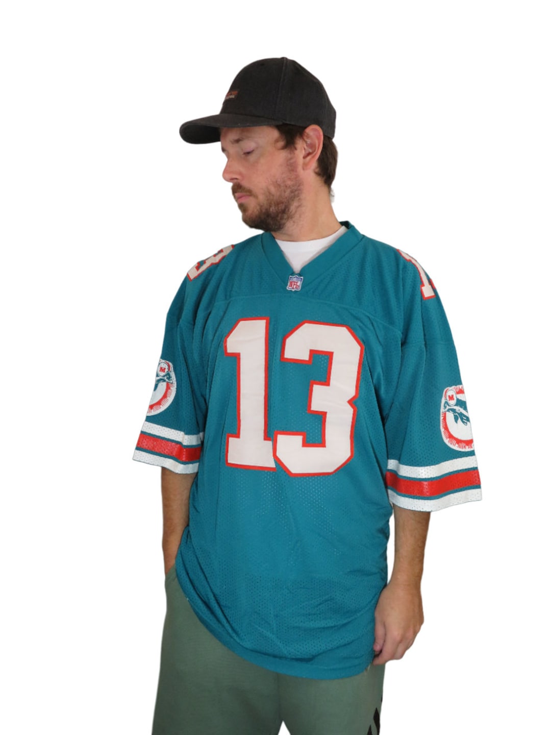 Vintage 90s Russell Dan Marino NFL Jersey Size 48 Large Sewn Stitched ...