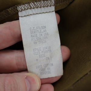 Vintage Filson Tin Cloth Heavy Canvas Cruiser Unlined Jacket Coat Mens ...
