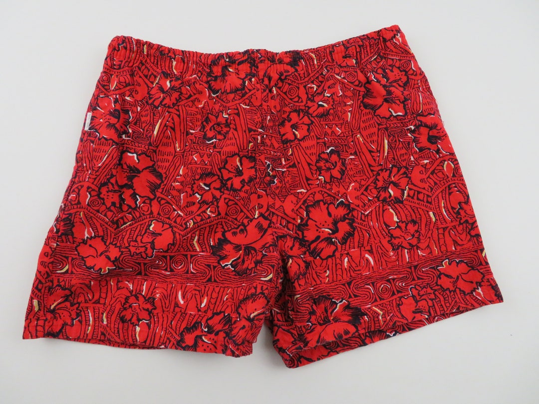 True Vintage 80s 90s Men's All Over Print Tiki Funky Baggies Swim ...