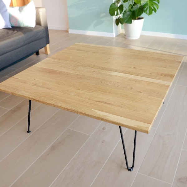 Large Square Oak Coffee Table - Etsy