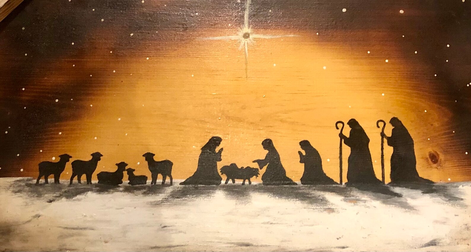 Light up Rustic Wood Nativity Scene - Etsy