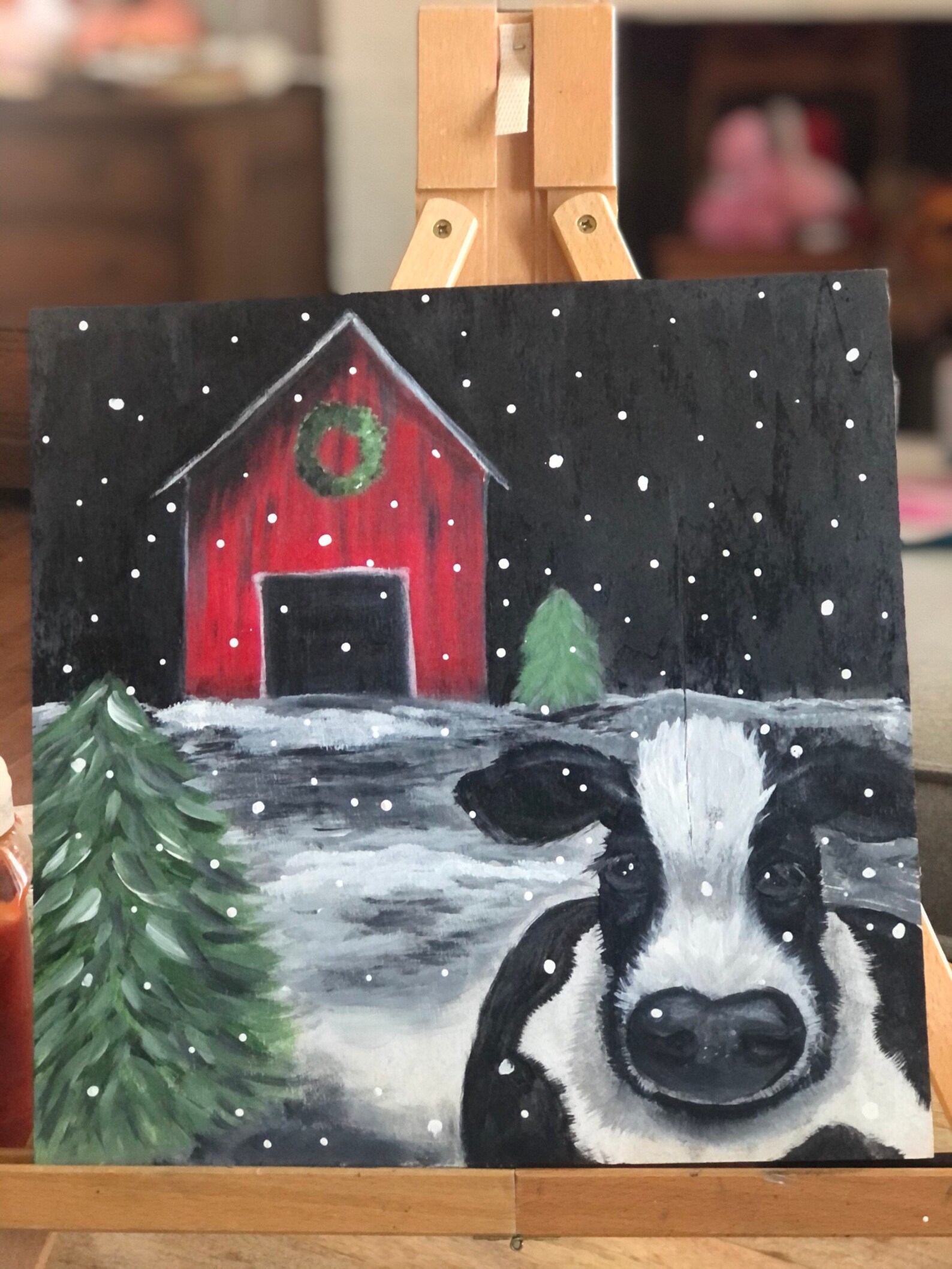 Christmas Cow Light up Sign - Etsy