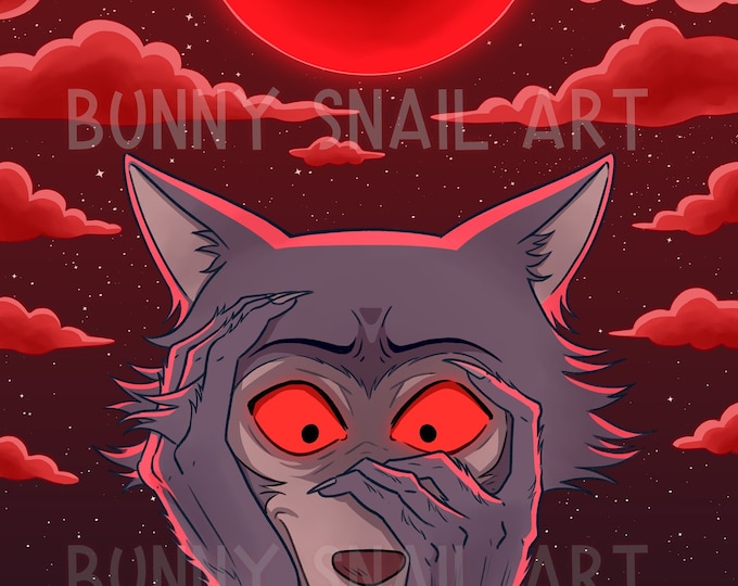 Legoshi Print Beastars Legoshi Beastars Art Print Anime Wolf - Etsy