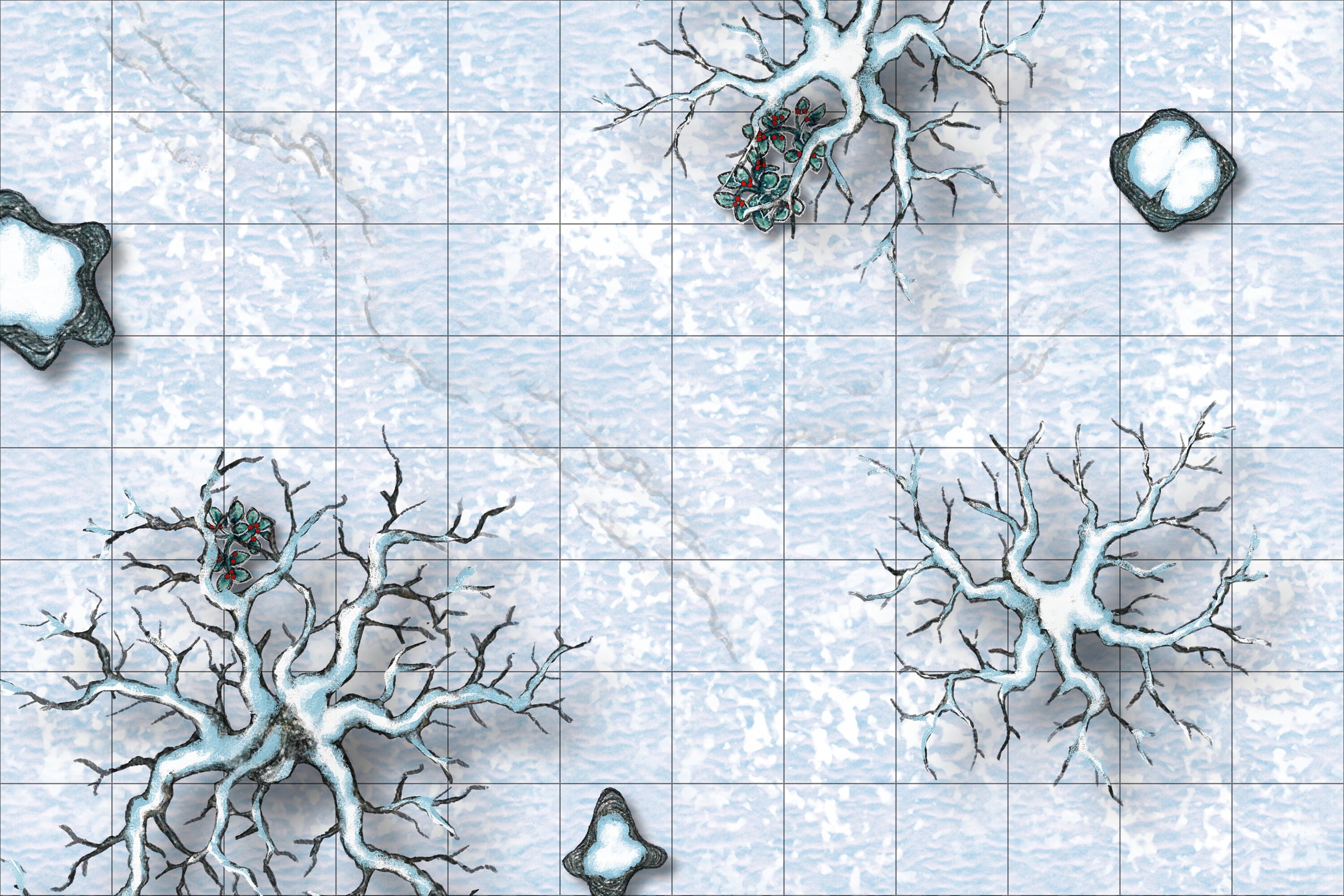 Snow Battle Map 4K, Dnd Battle Map, D&D, Battlemap, Dungeons and ...
