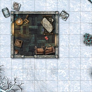 Snow Battle Map 4K, Dnd Battle Map, D&D, Battlemap, Dungeons and ...