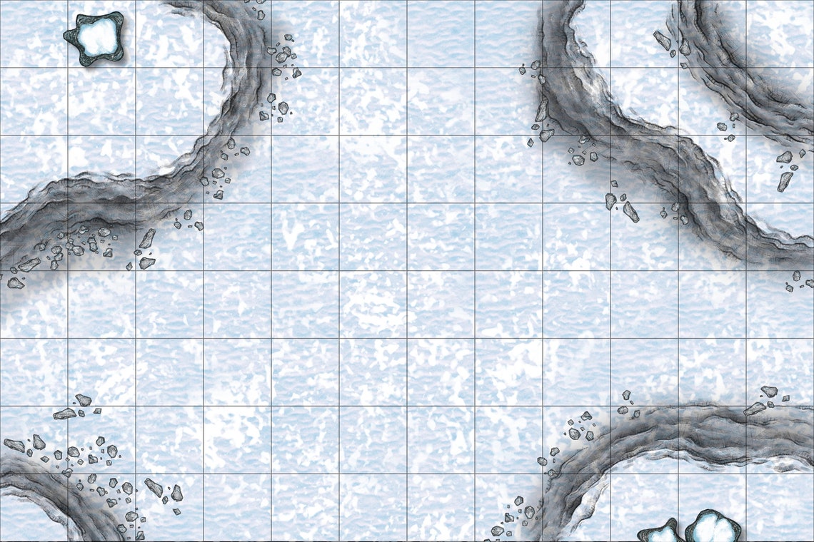 Snow Battle Map 4K, Dnd Battle Map, D&D, Battlemap, Dungeons and ...