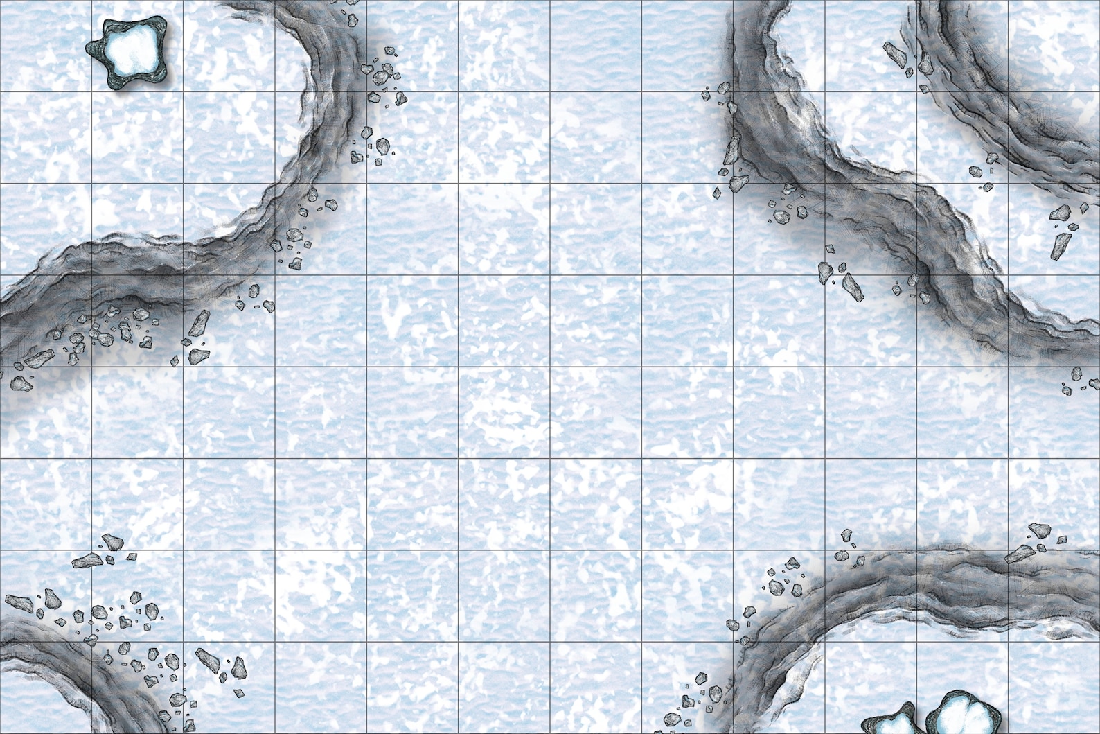 Snow Battle Map 4K, Dnd Battle Map, D&D, Battlemap, Dungeons and ...