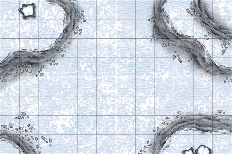 Snow Battle Map 4K, Dnd Battle Map, D&D, Battlemap, Dungeons and ...