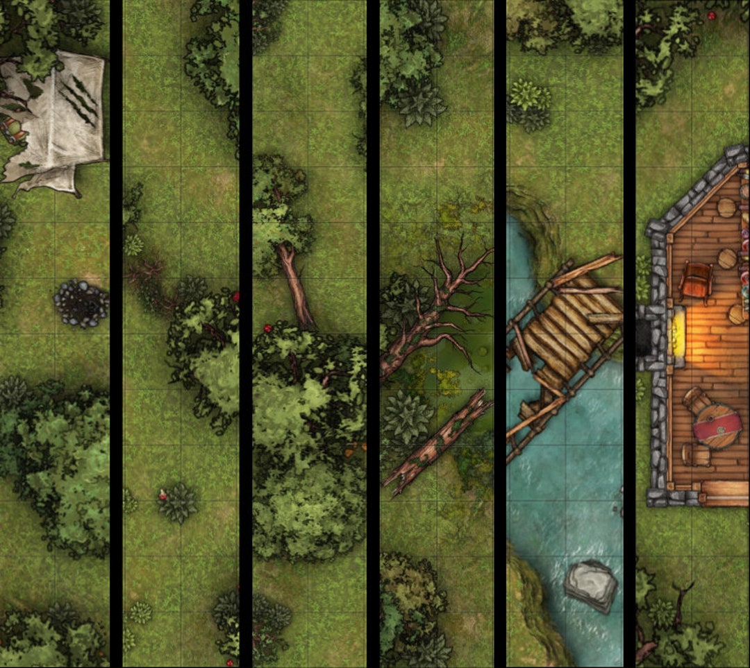 Forest Battle Map 4K, Dnd Battle Map, D&D, Battlemap, Dungeons and ...