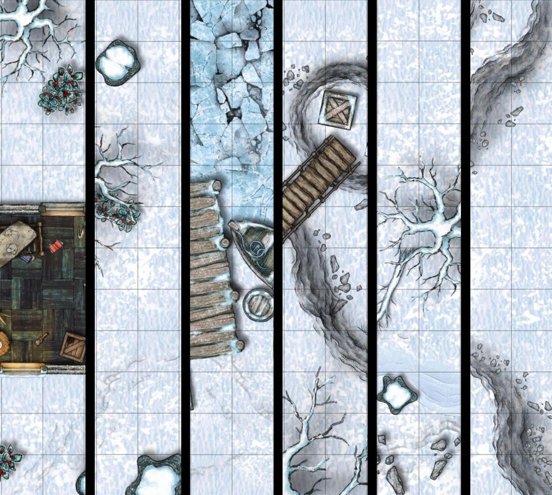 Snow Battle Map 4K, Dnd Battle Map, D&D, Battlemap, Dungeons and ...