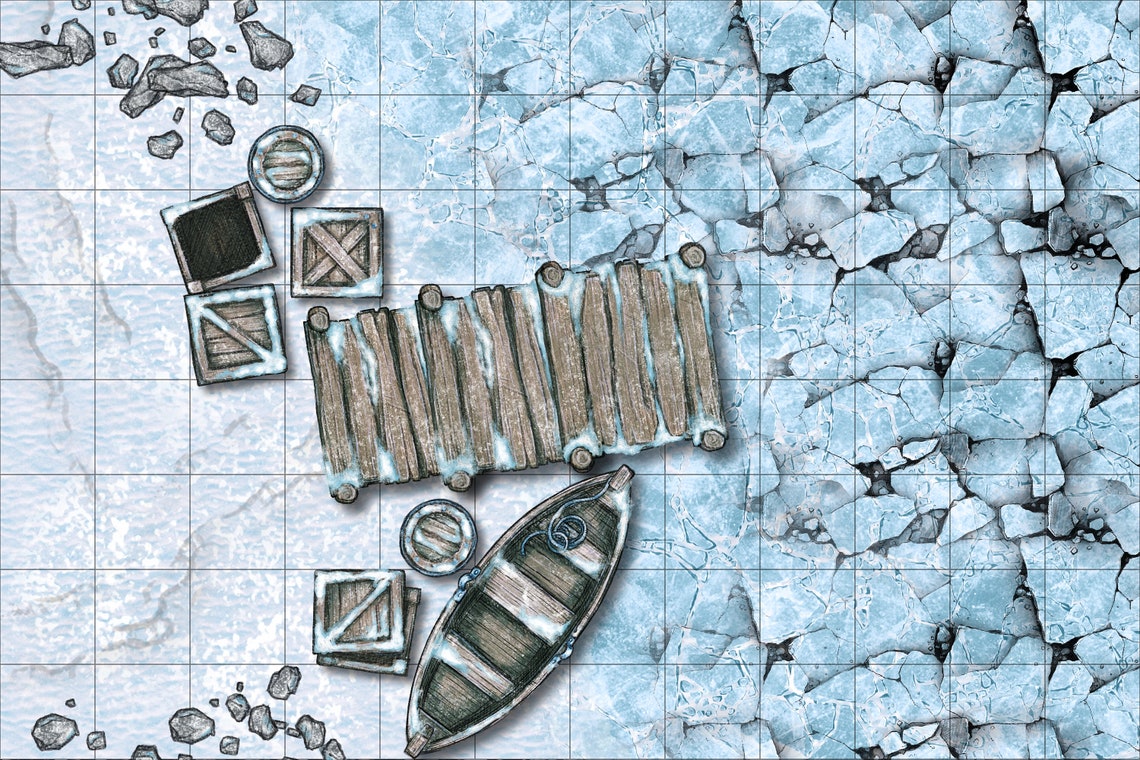 Snow Battle Map 4K, Dnd Battle Map, D&D, Battlemap, Dungeons and ...