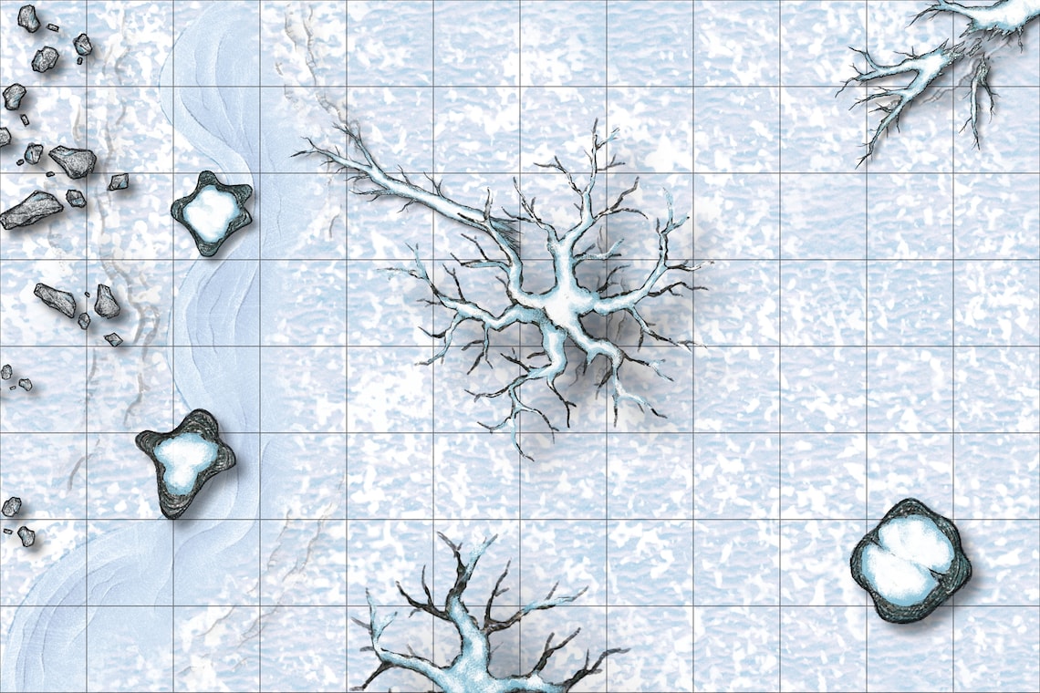 Snow Battle Map 4K, Dnd Battle Map, D&D, Battlemap, Dungeons and Dragons, 5e, Roll20, Fantasy ...