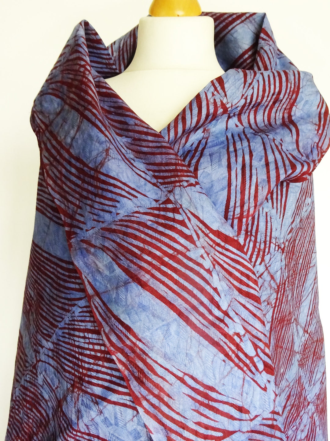 Hand-drawn Adire African Fabric, Modern Original African Batik Fabric ...