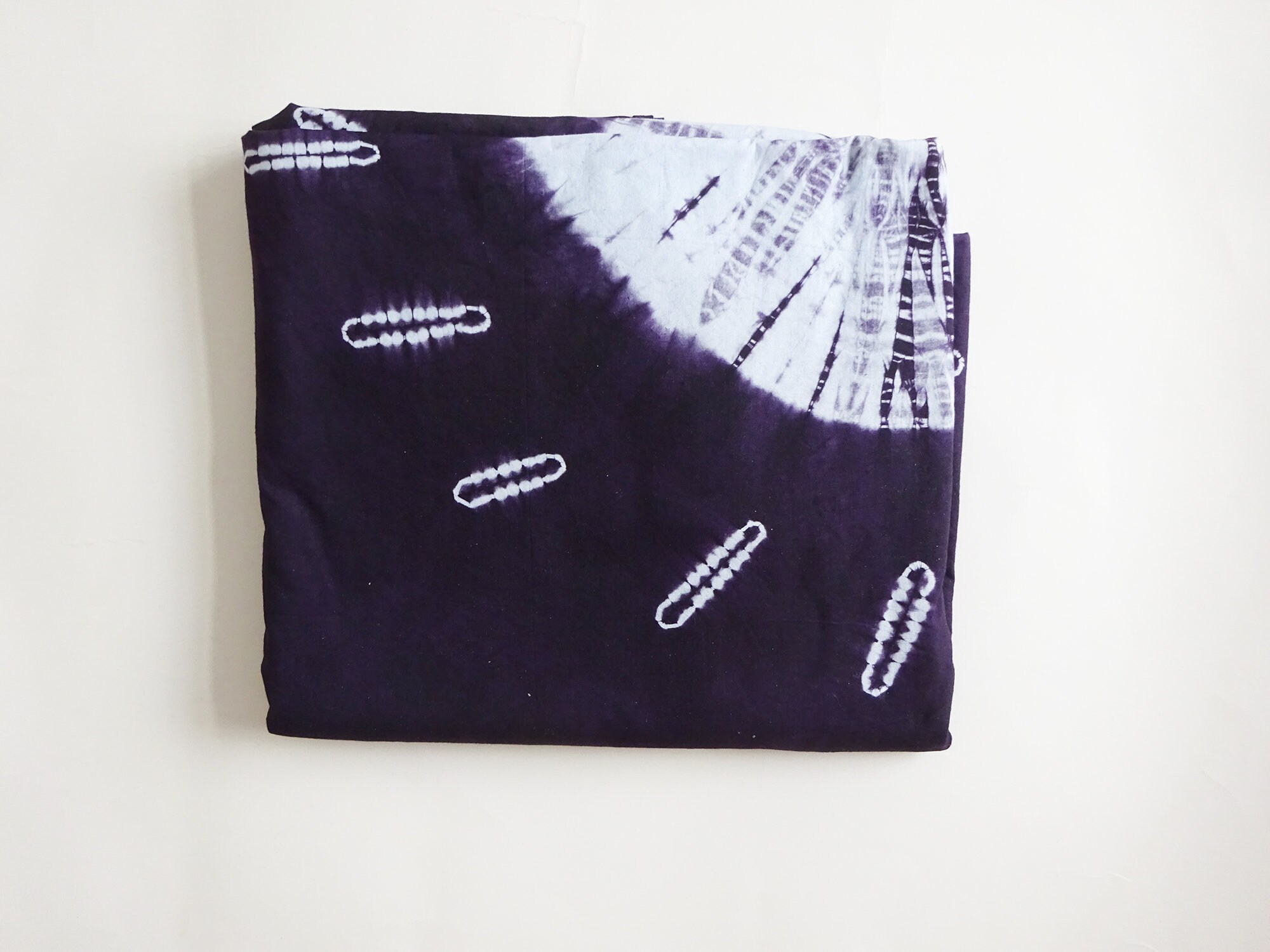 Indigo African Batik, Indigo Purple West African Fabric, Tie Dye ...