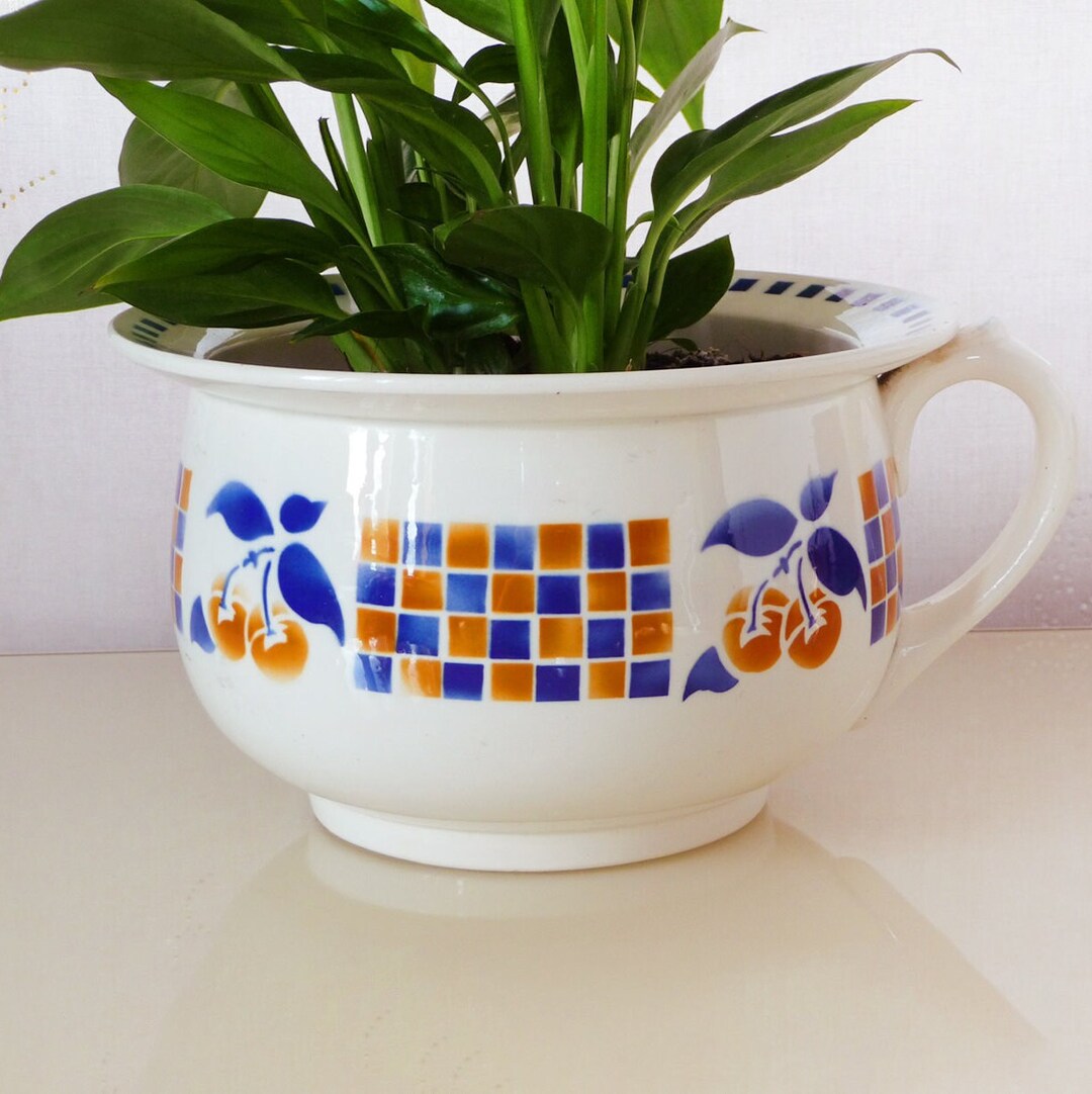 Rare Badonviller Beauvais Planter: Vintage French Earthenware Vase With ...