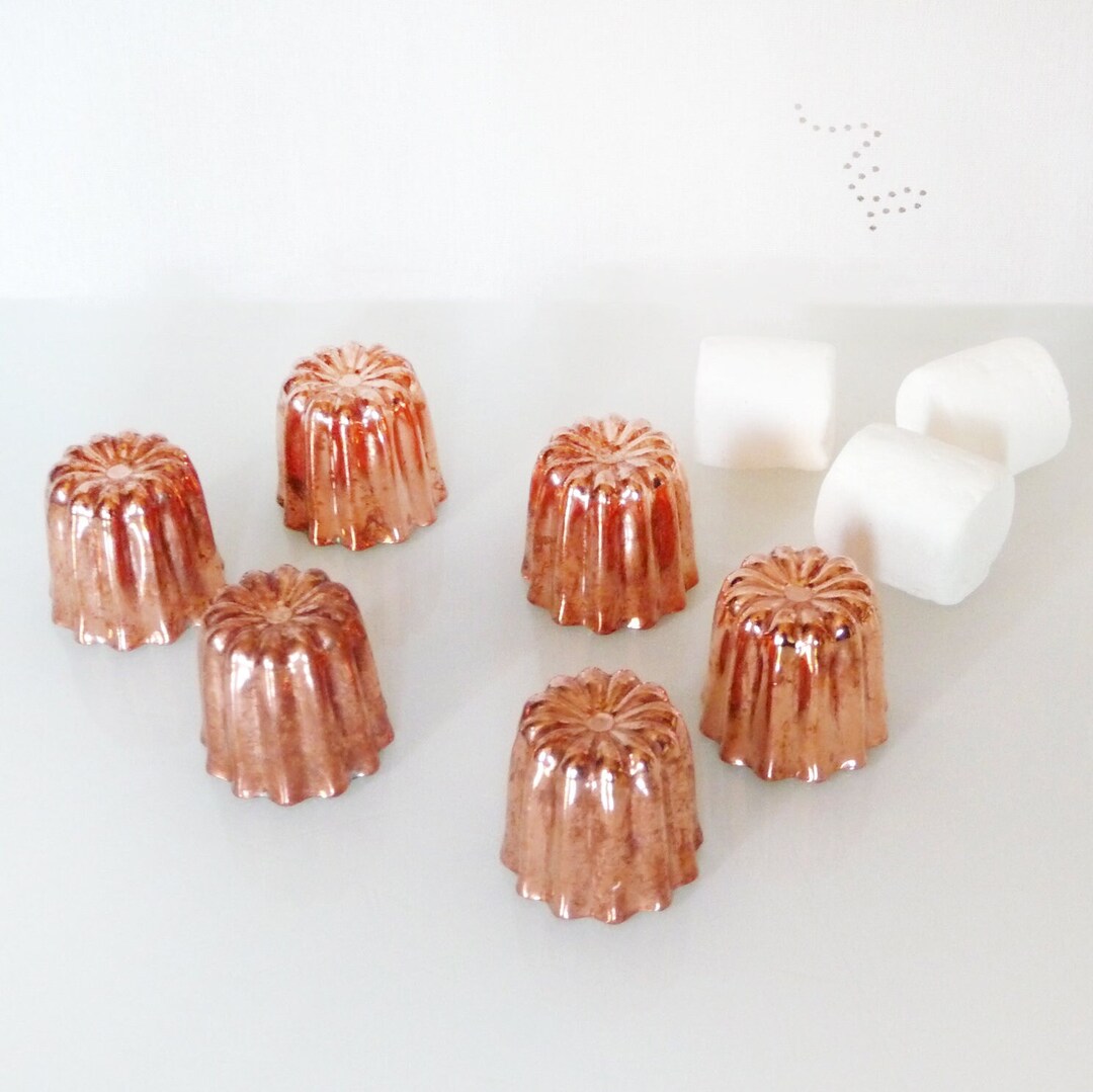 6 Beautiful COPPER Canele Cake Moulds , Bakery Pan, Canele Baking ...