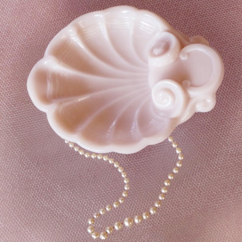 Vintage Pink Opaline Shell Dish, Trinket Dish - Etsy