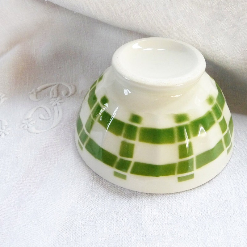Green Cafe Au Lait Bowl - Etsy