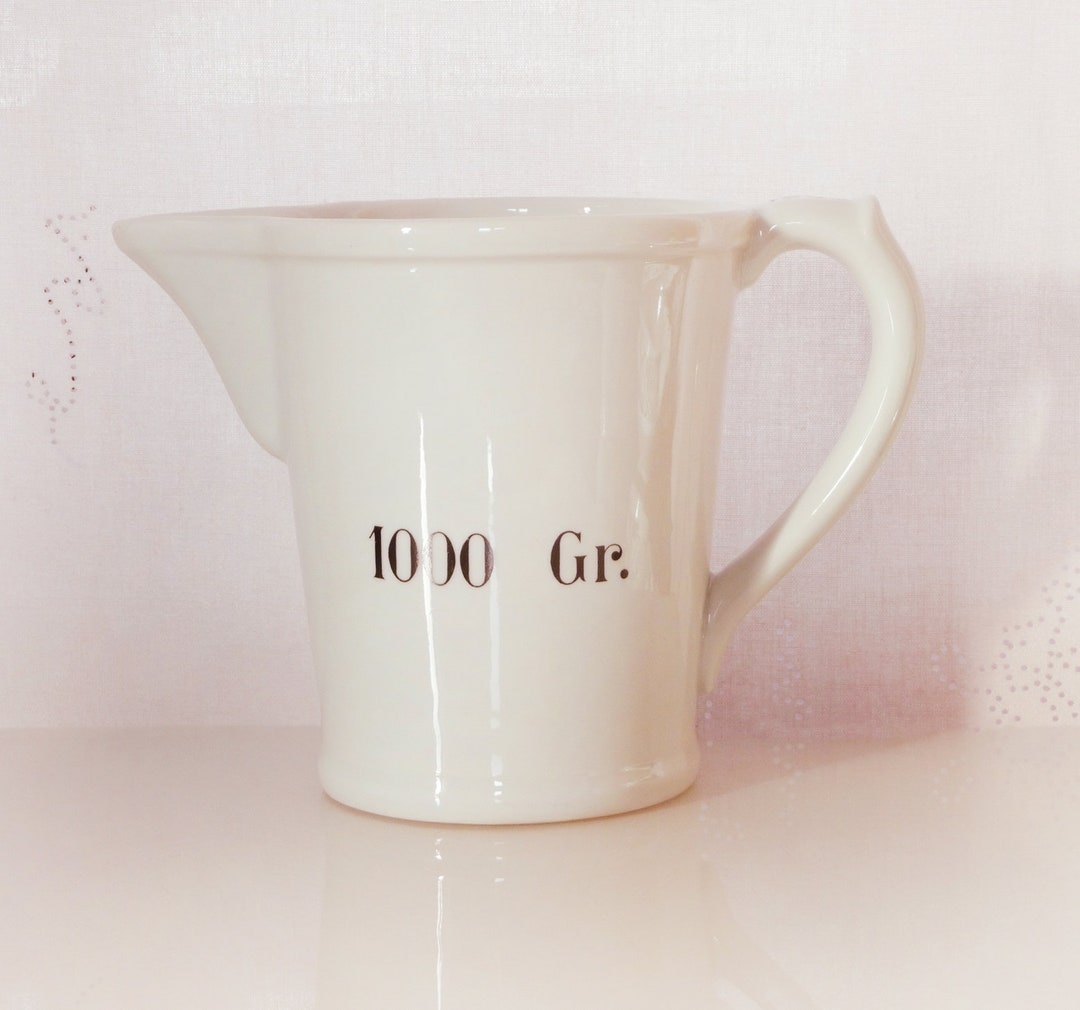 Vintage French Ironstone MEASURING JUG, 1000 Gr Measuring Jug, 1 Liter ...