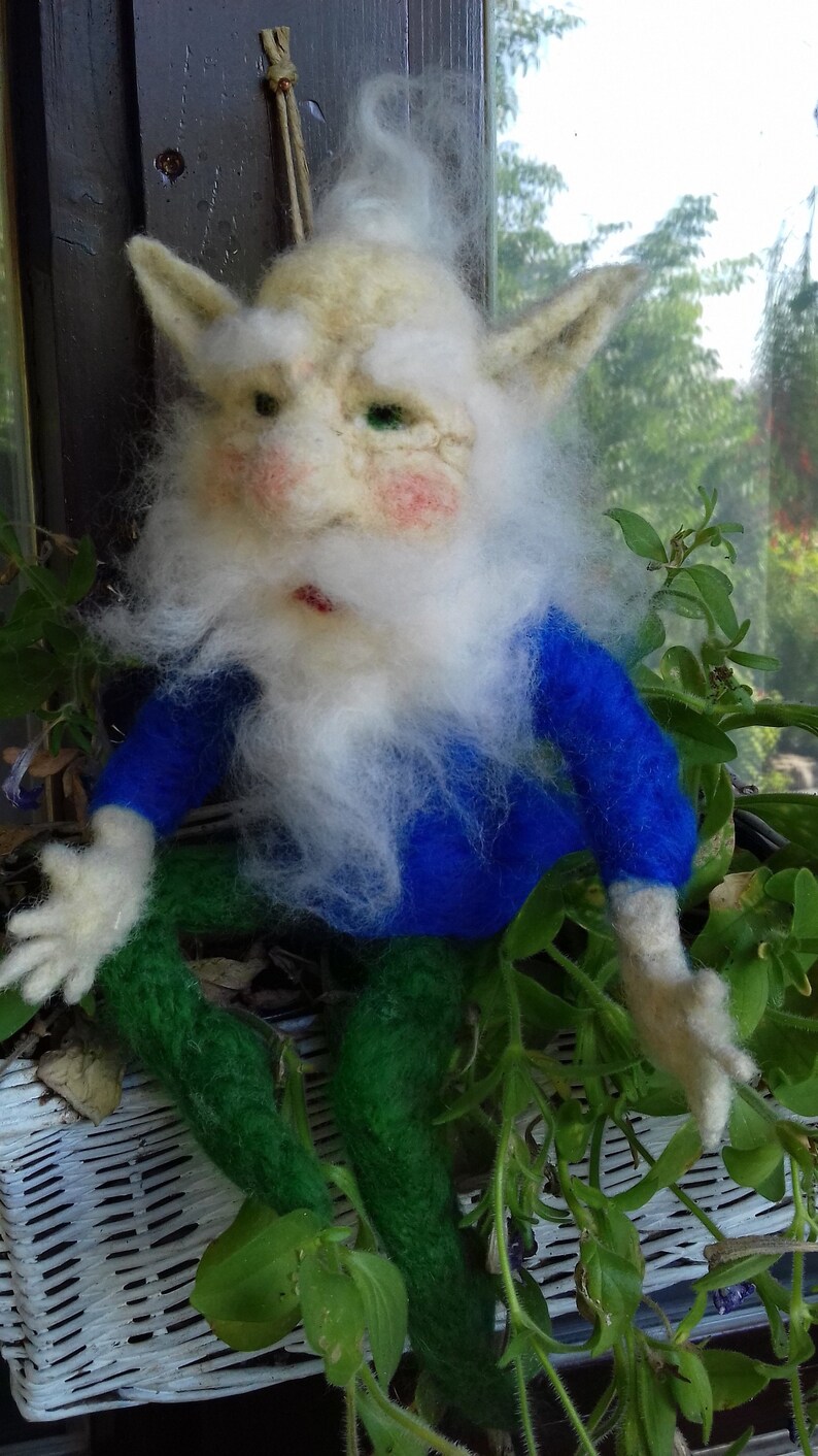 Elf Felted Figurine, Forest Gnom, Needle Felted Gnom ,art Doll, Magical ...