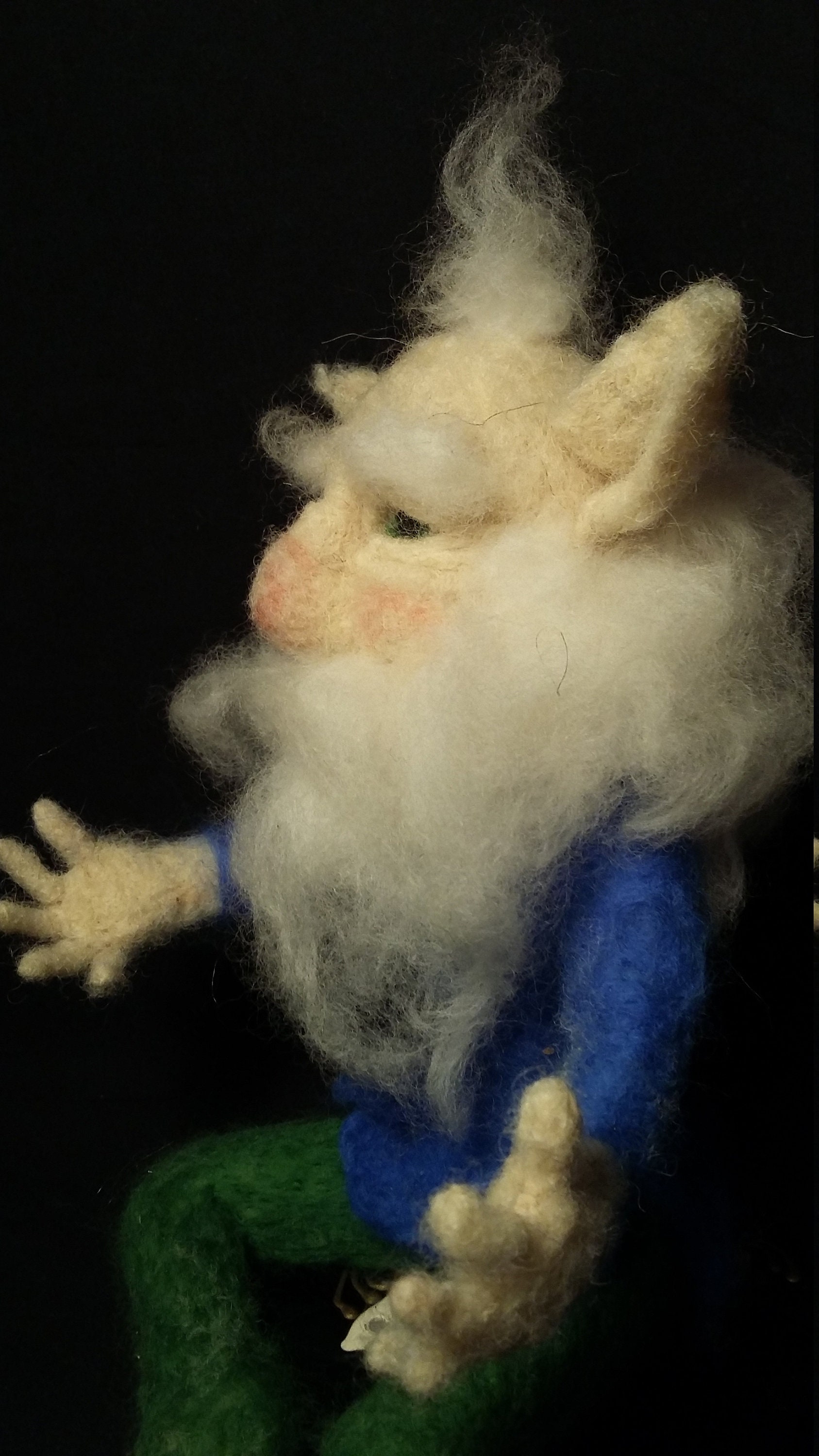 Elf Felted Figurine Forest Gnom Needle Felted Gnom art - Etsy