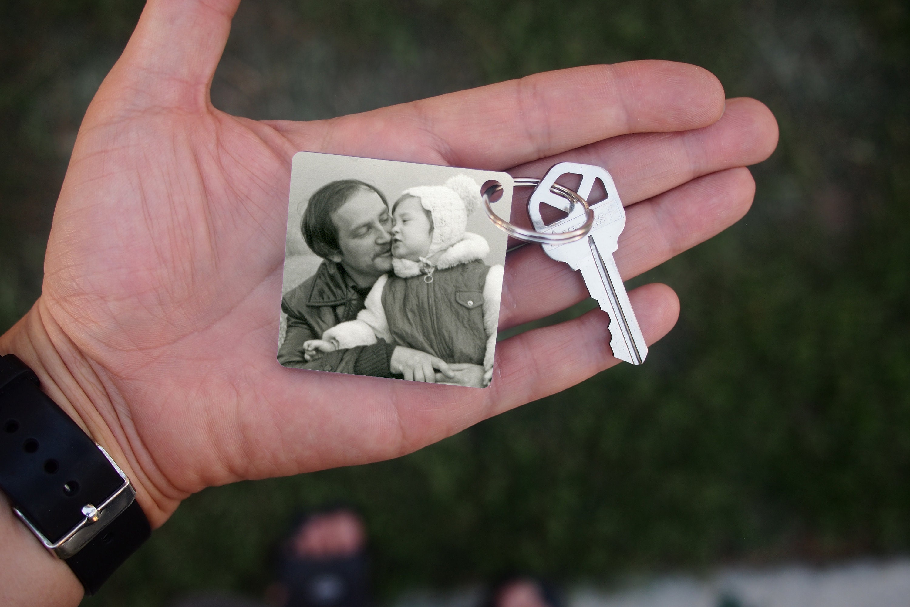 Personalized Dad Key Chain, Custom Photo, Photo Keychain, Father's Day ...