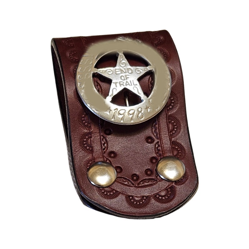 Classic Cowboy Leather Badge Holder Fits Your SASS Style Badge - Etsy
