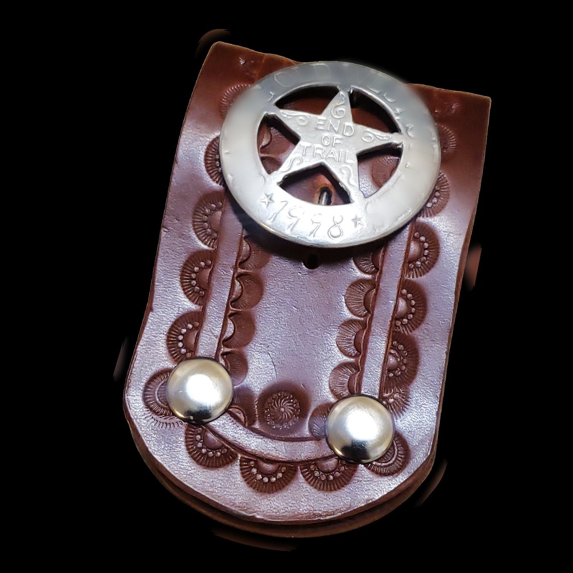Cowboy Leather Badge Holder Fits Your SASS Style Badge - Etsy
