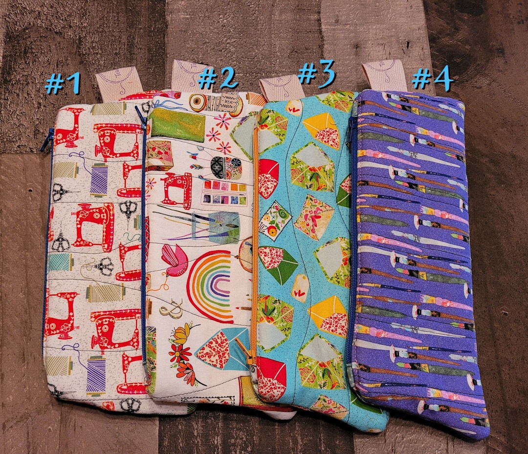 Maker's Leftovers Bag Crafty Prints Zippered Pouch - Etsy