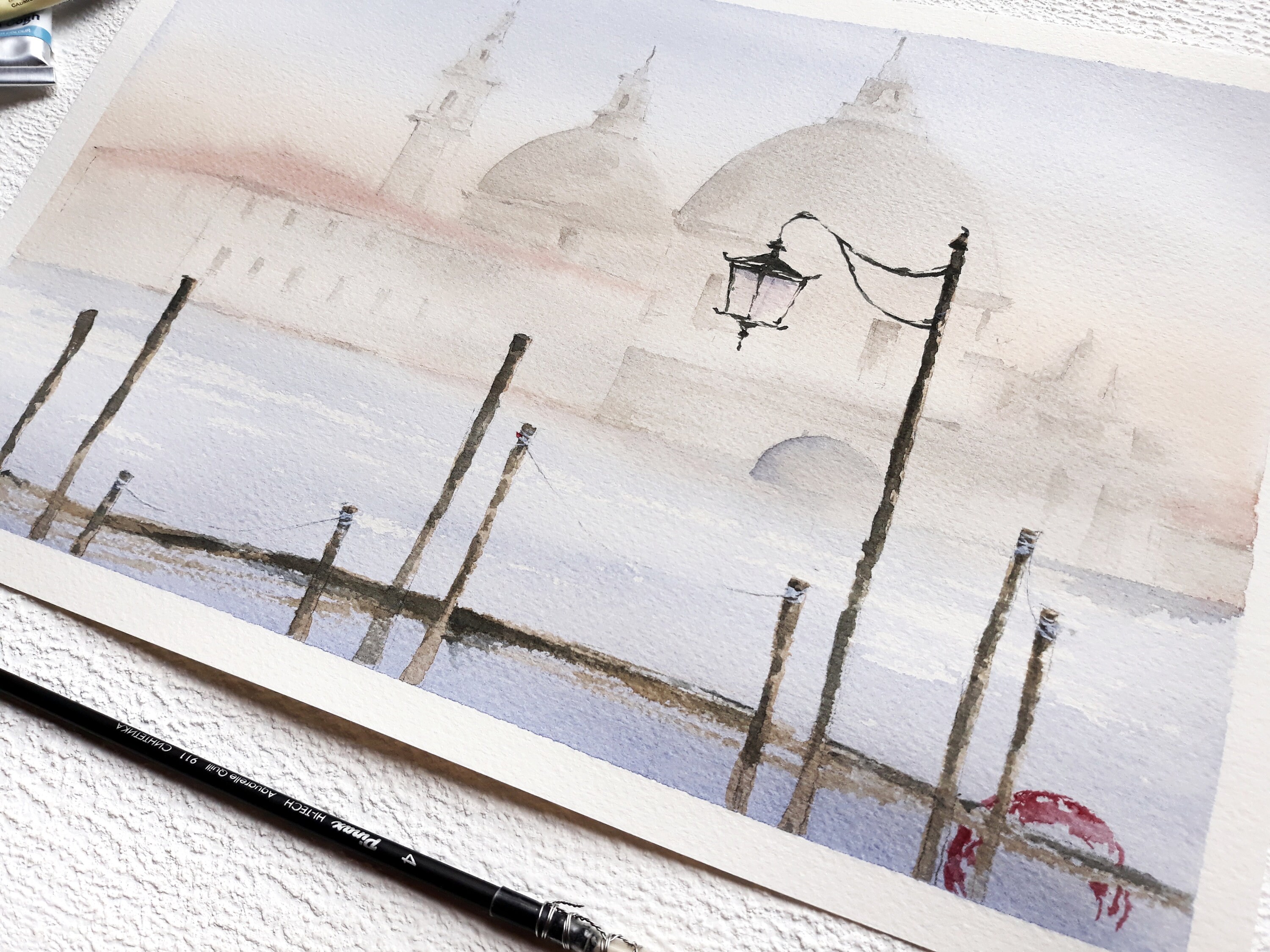 Watercolor Seascape Landscape Painting From Photo Ocean Beach - Etsy