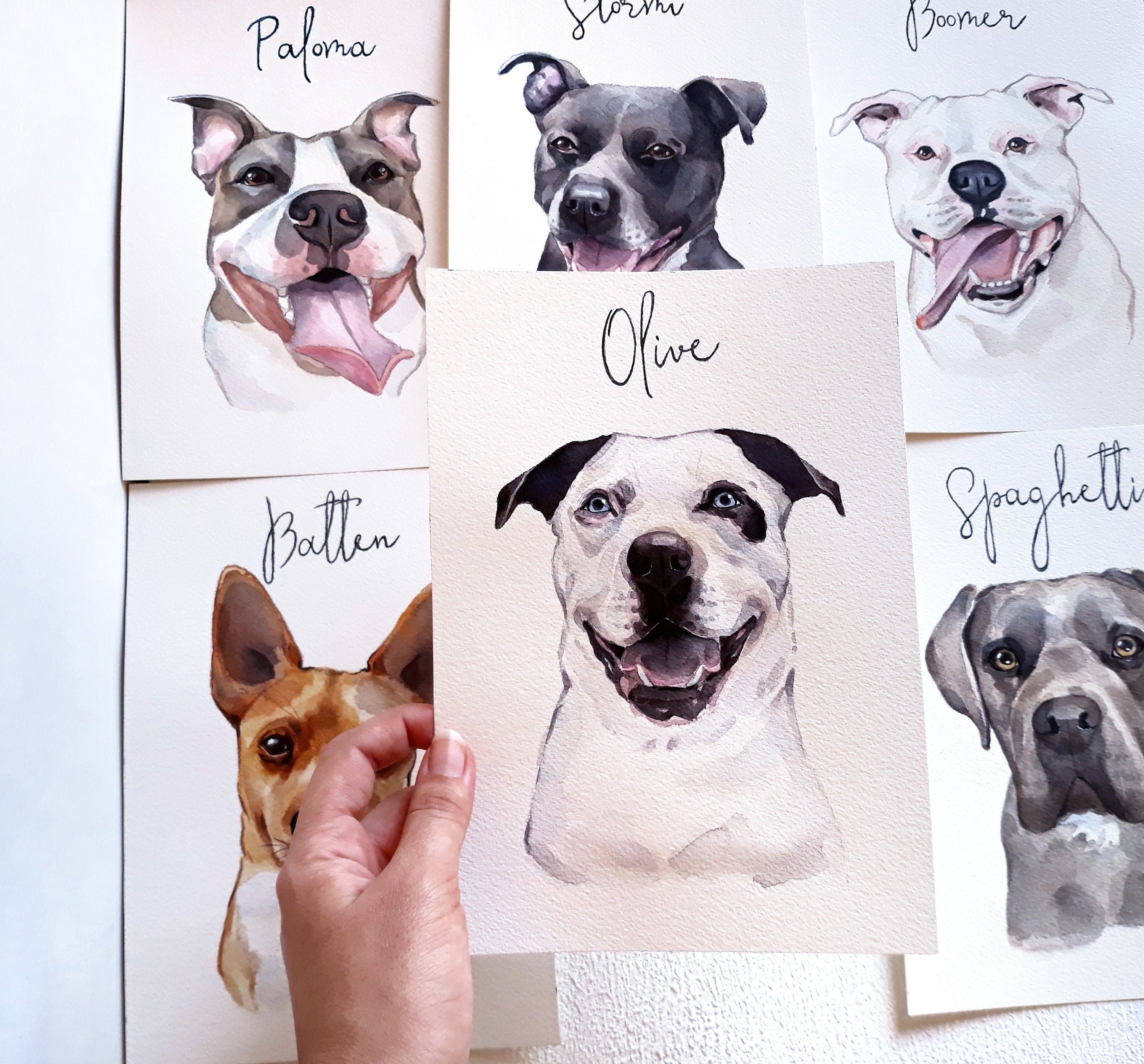 Watercolor Pet Painting Custom Pet Drawing Dog | Etsy