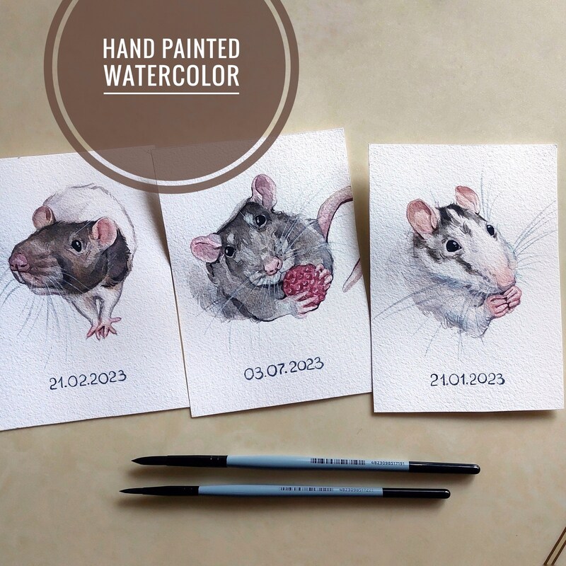 Rat Painting - Etsy