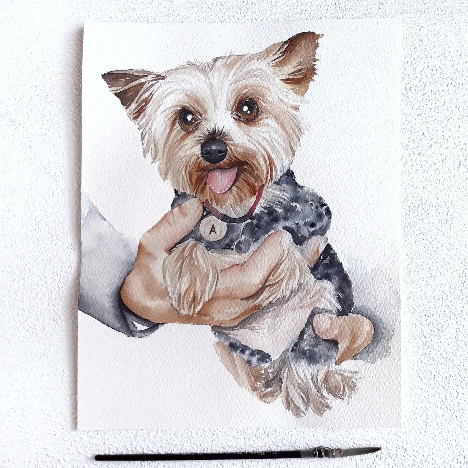 Custom Pet Portrait Painting Watercolor Custom Dog Drawing | Etsy