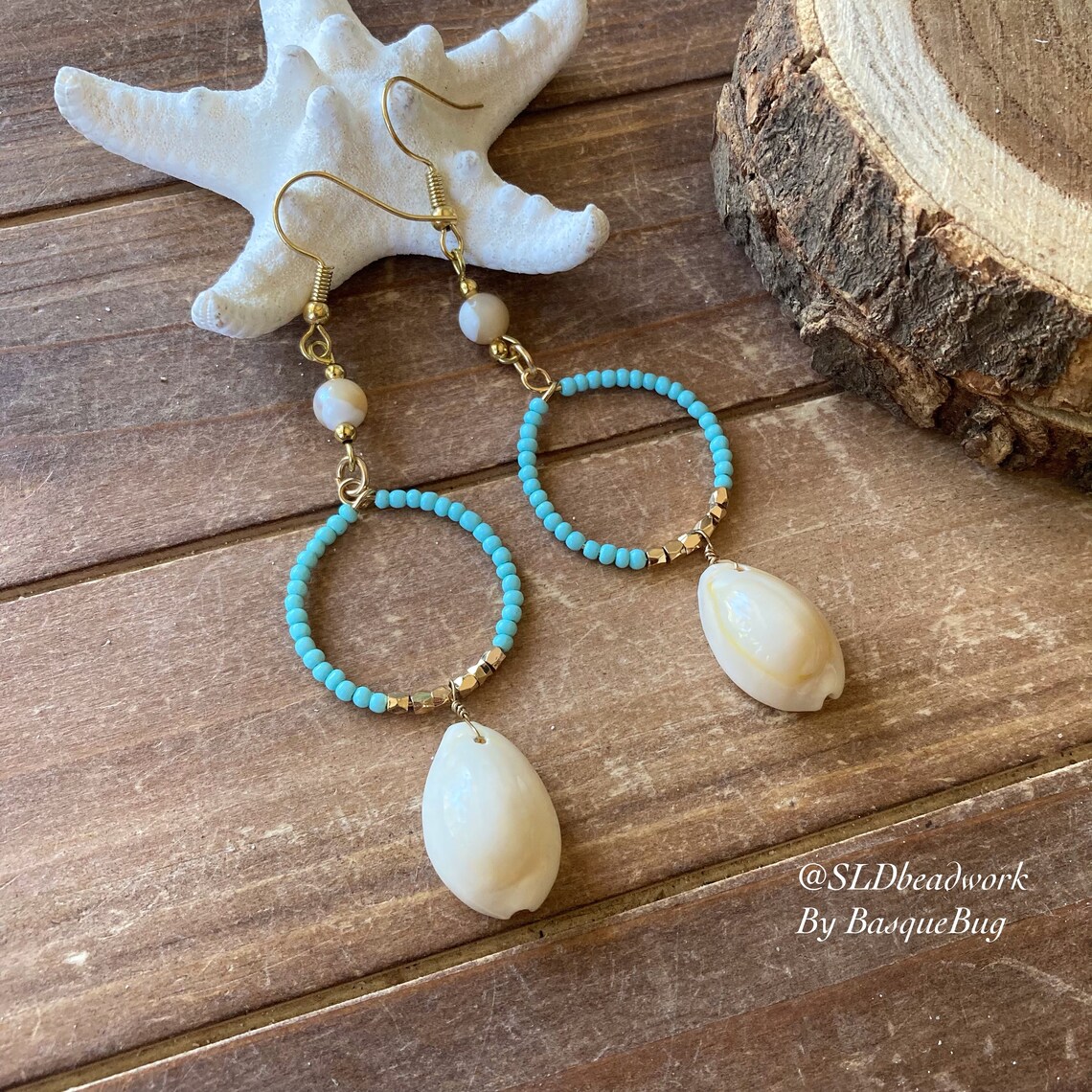 Pua Shell Earrings Tropical Surf Earrings Dangle Beach - Etsy