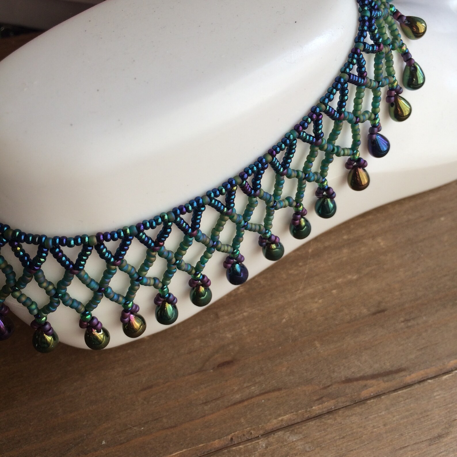 Tribal Anklet Netted Beaded Anklet Native Boho Anklet Festival - Etsy