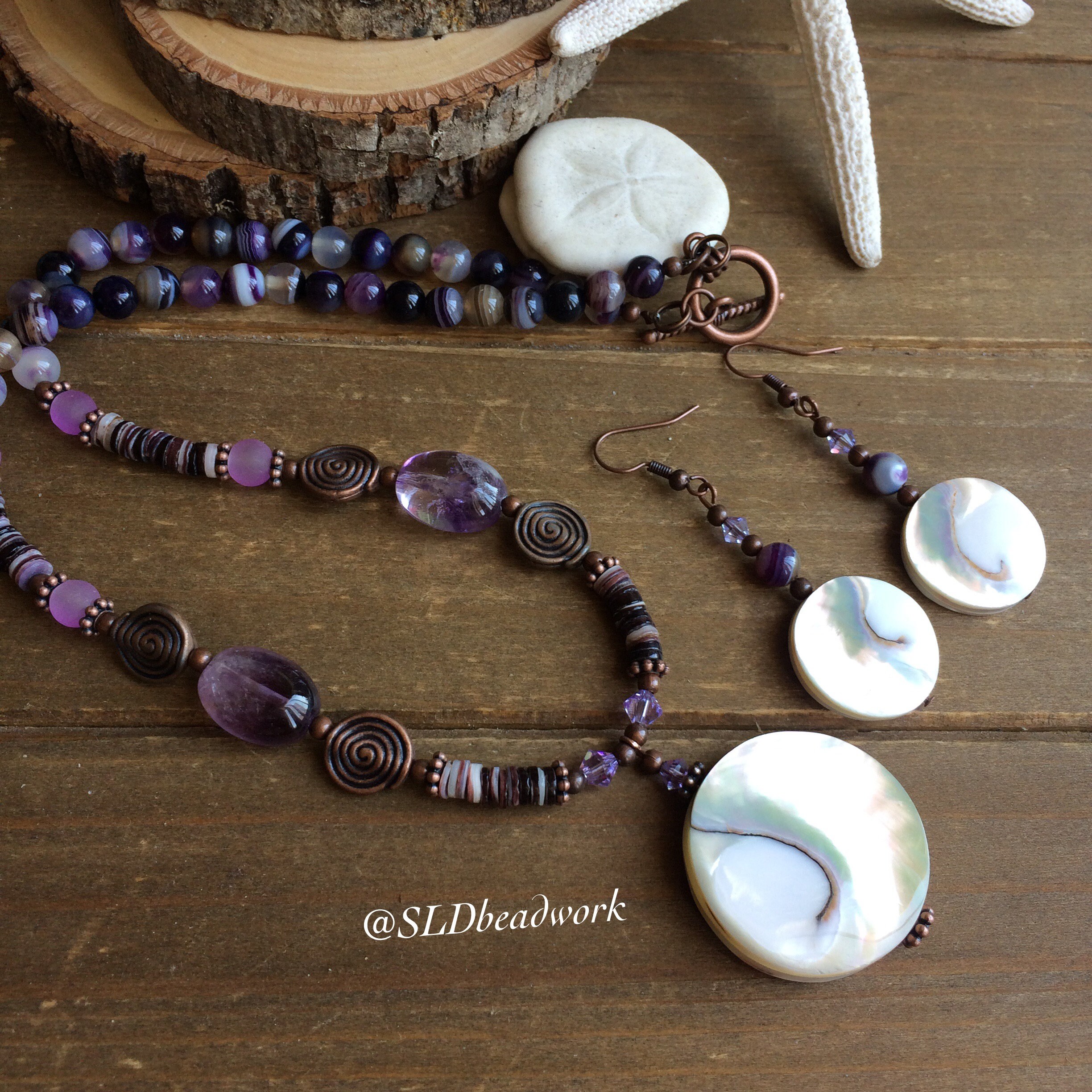 Shell Necklace Nautilus Set Pendant Necklace Set Beach Rainbow Necklace ...