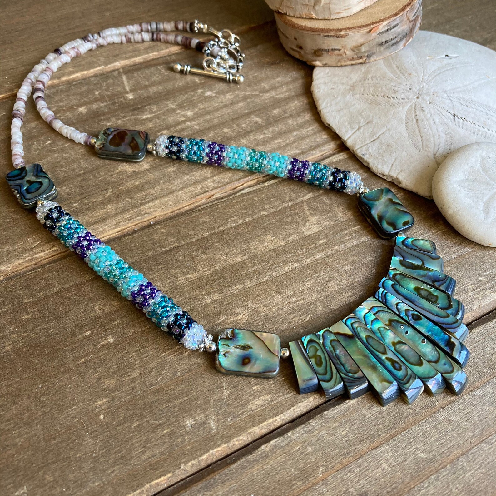 Abalone Necklace Beach Handmade Native Boho Necklace Puka - Etsy