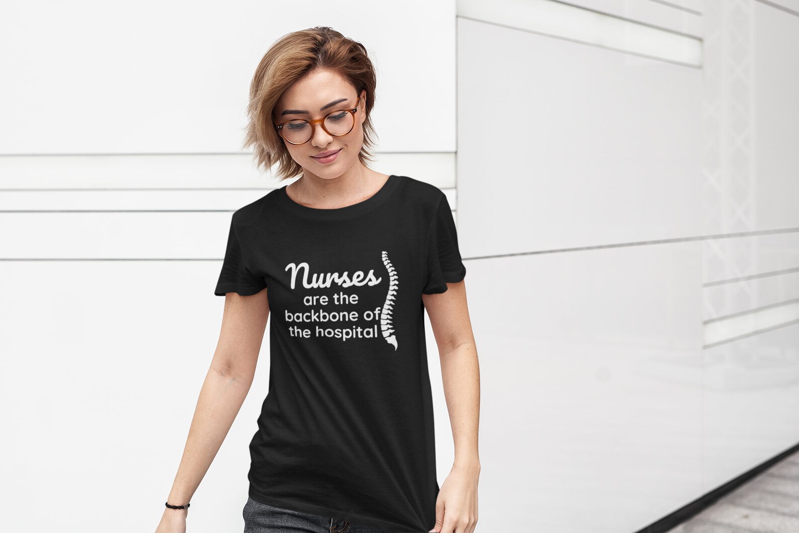 Nurse Gift: backbone of the Hospital Tee spine Design - Etsy