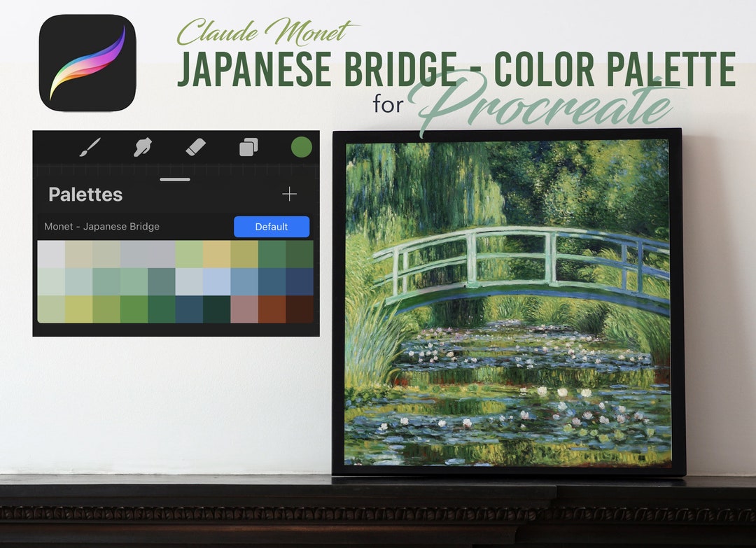 Procreate: Color Palette - Monet - Japanese Bridge - Etsy