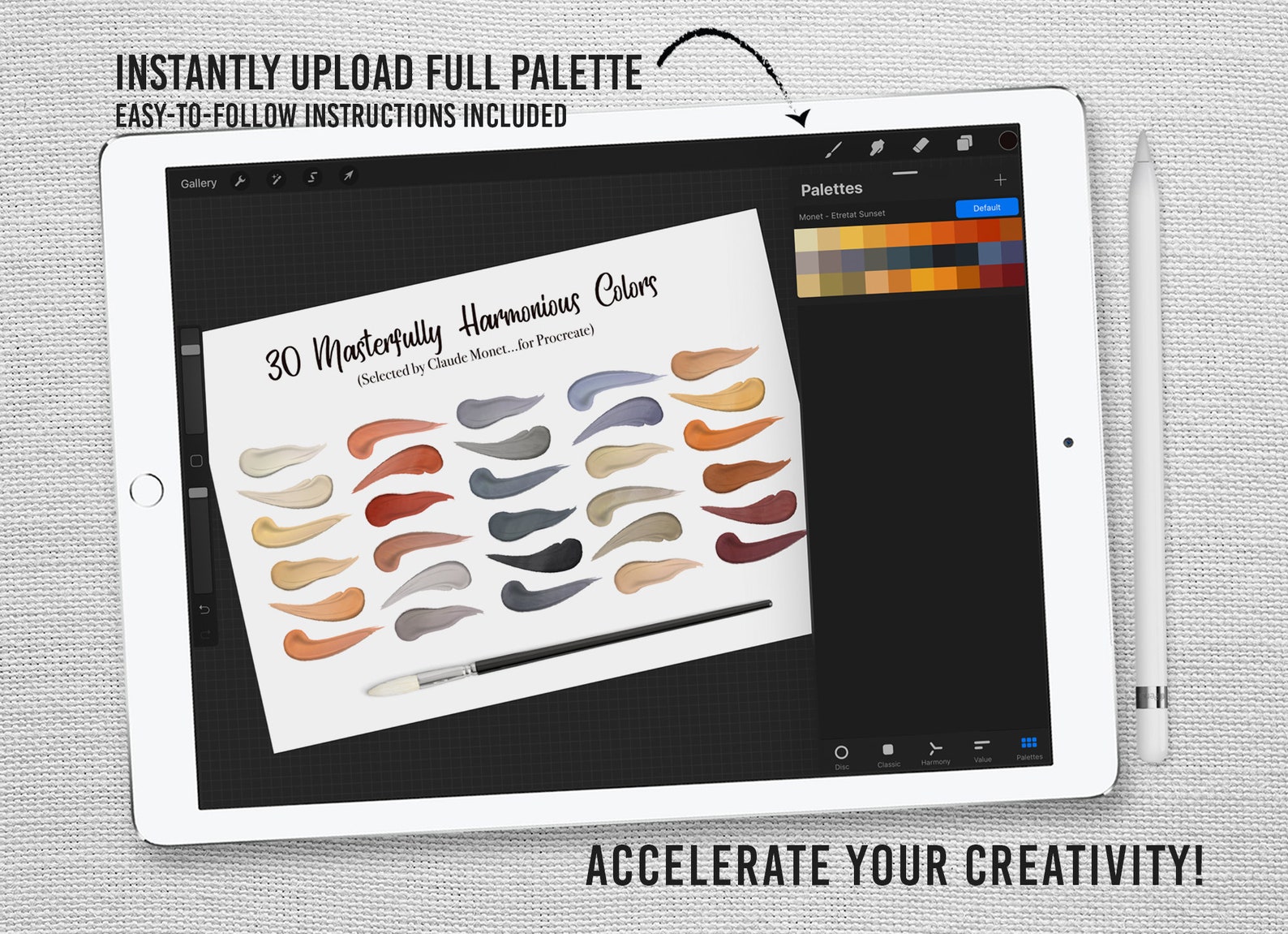 Procreate: Color Palette Monet Etretat Sunset - Etsy