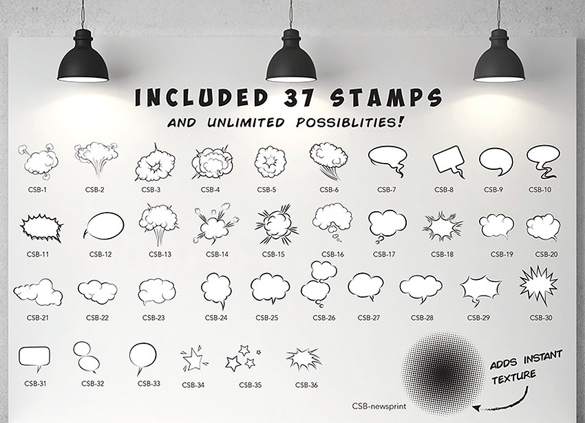 Procreate Stamps: Comic-style Bubbles - Etsy