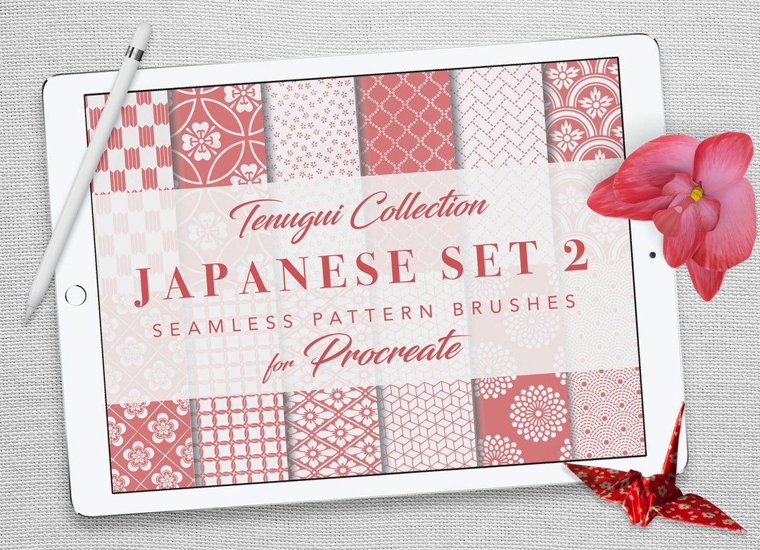 Procreate: Seamless Pattern Brushes - Japanese Motifs Set Two - Etsy