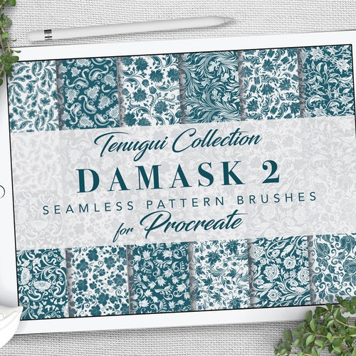 Procreate: Damask Seamless Pattern Brushes - Etsy