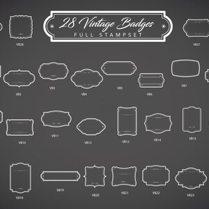 Procreate: Vintage Badges Stampset - Etsy