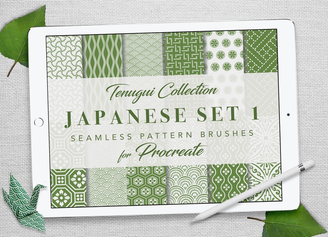 Procreate: Seamless Pattern Brushes - Japanese Motifs Set One - Etsy