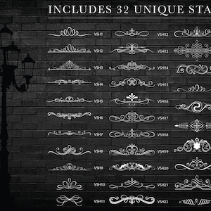 Procreate: Victorian Scrolls Stampset - Etsy