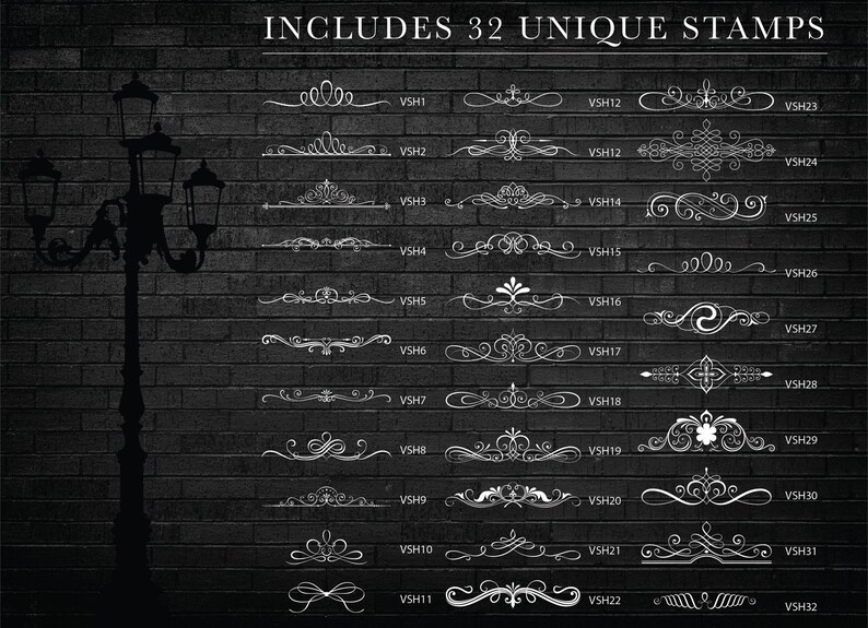 Procreate: Victorian Scrolls Stampset | Etsy
