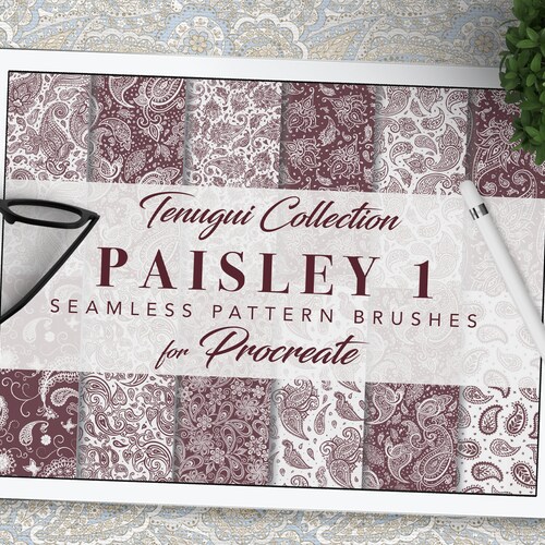 Procreate: Damask Seamless Pattern Brushes - Etsy