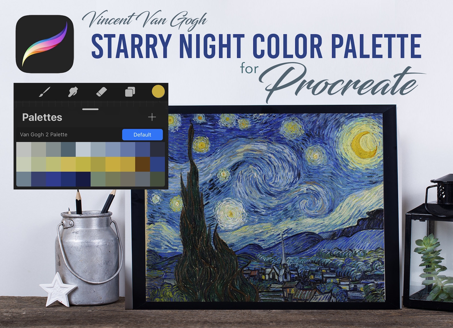 Procreate: Color Palette Van Gogh Starry Night - Etsy